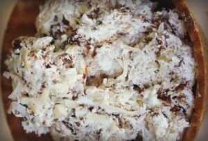 Frozen Cool Whip Ice Cream that tastes just like Almond Joy