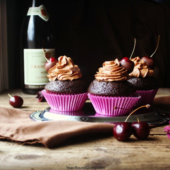 Chocolate Espresso Cupcakes with Chocolate Covered Cherries - Daily ...