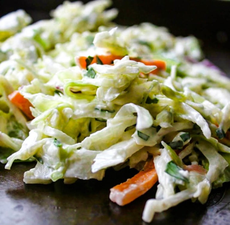 10 Minute Cilantro Coleslaw Recipe