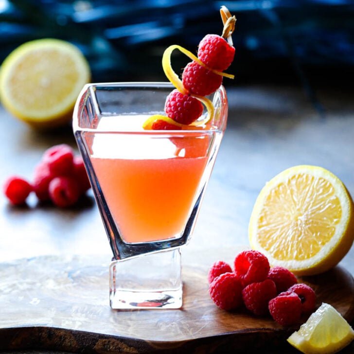 Raspberry Lemon Drop Cocktail