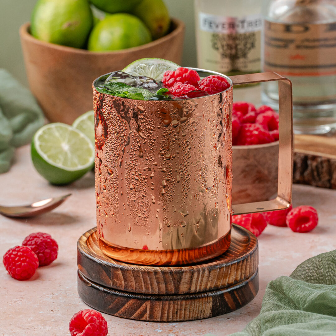 Raspberry Moscow Mule Cocktail