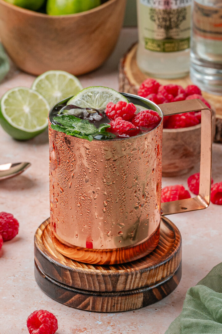 Raspberry Moscow Mule Cocktail